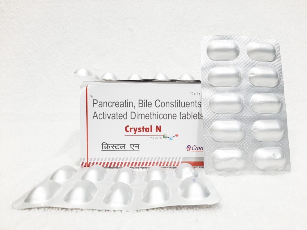 (CRYSTAL-N TAB) Pancreatin And Bile Constituents Activated Dimethicone ...