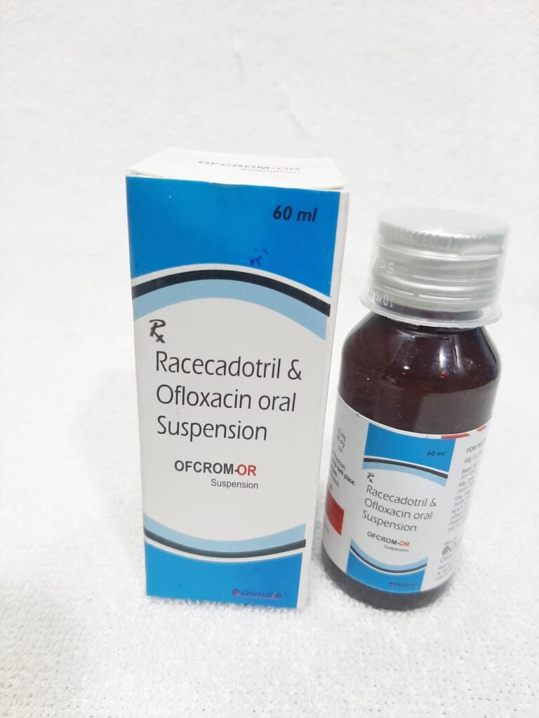 (Ofcrom-OR susp (60ml)) Ofloxacin Ornidazole Racecadotril Oral ...