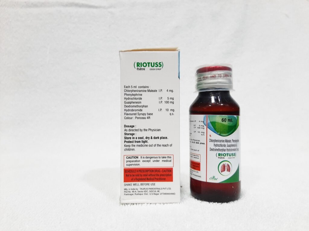 (Riotuss Syrup) Dextromethorphan, Phenylephrine HCL and Guaiphenesin ...