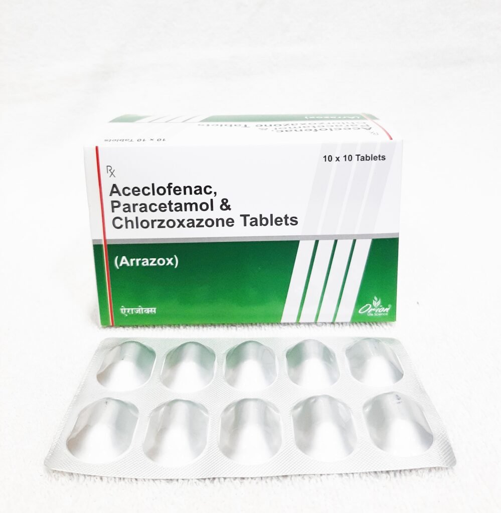 (Arrazox Tab) Aceclofenac Paracetamol And Chlorzoxazone Tablets ...