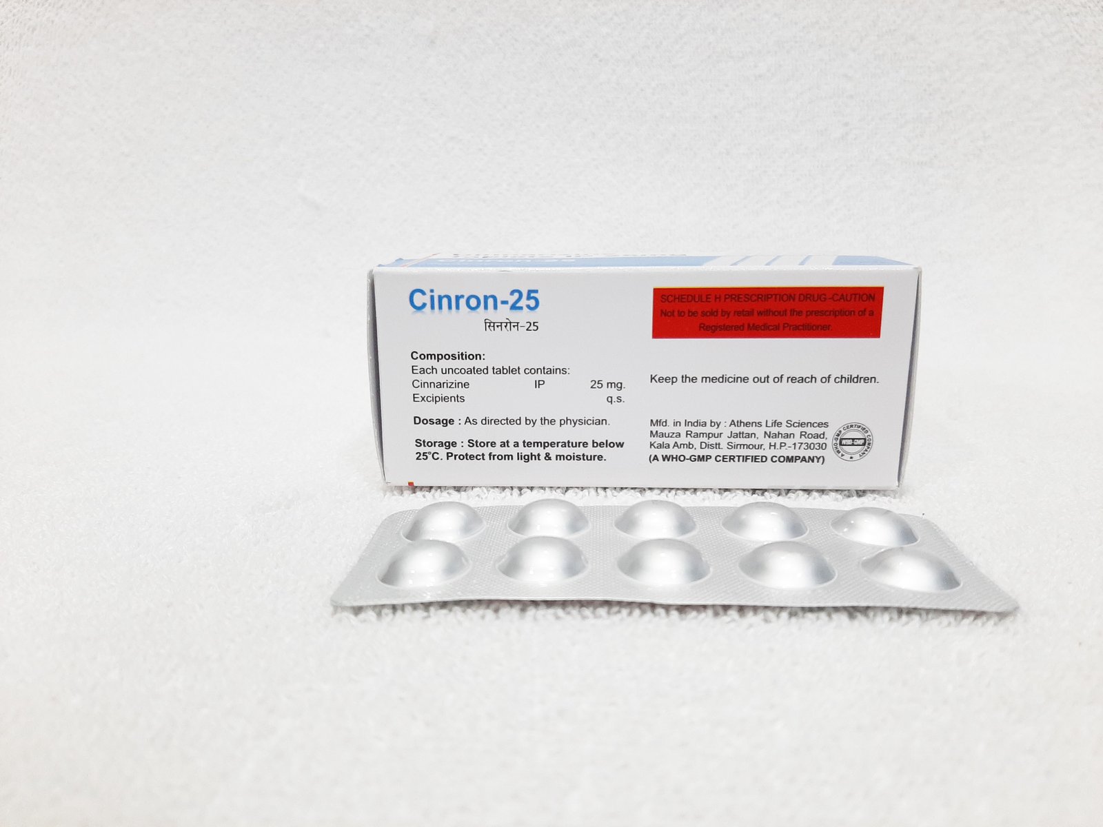 (Cinron-25 Tab) Cinnarizine 25mg Tablet | Orion Life Science