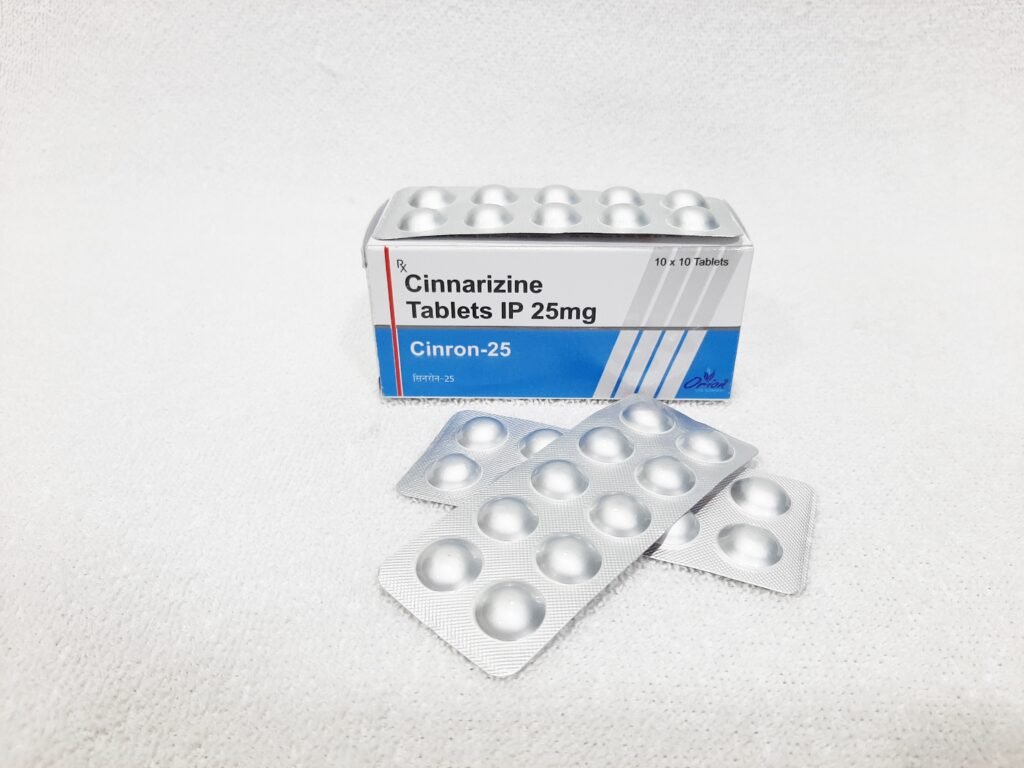 (Cinron-25 Tab) Cinnarizine 25mg Tablet Manufacturer & Supplier | Orion ...