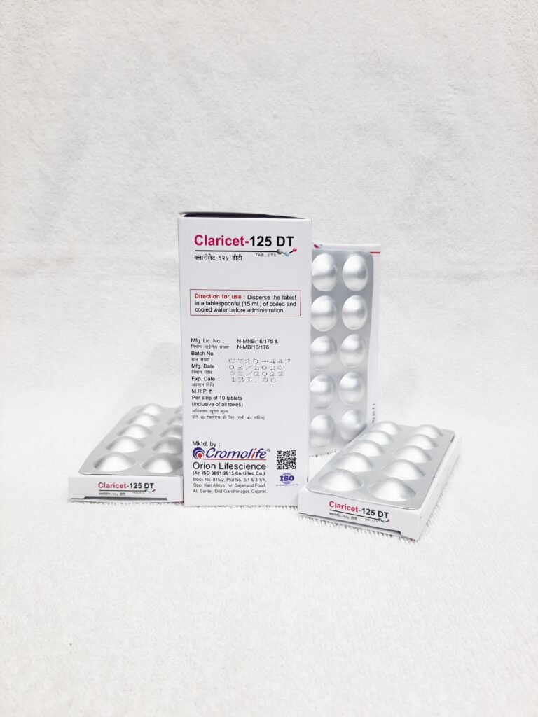 (Claricet-125 Tab) Clarithromycin 125mg Dispersible Tablet Manufacturer ...