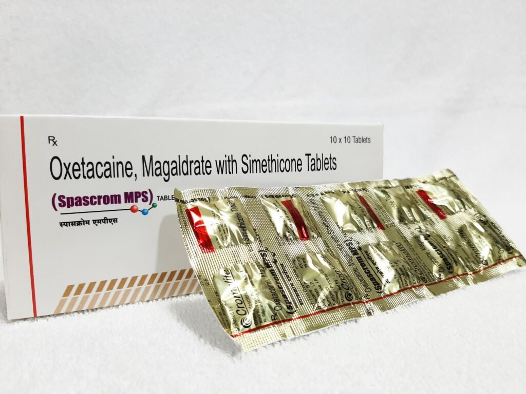 (Spascrom-Mps Tab) Oxetacaine, Magaldrate and Simethicone Tablets ...