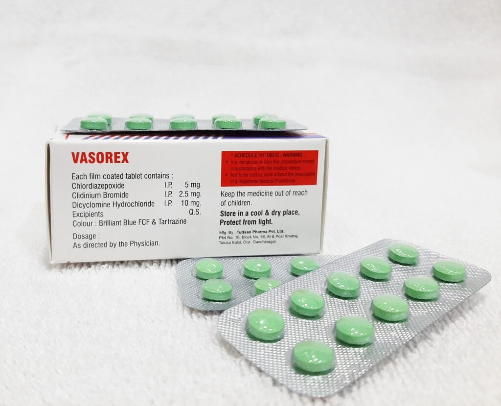 (VASOREX TABLETS) Clidinium Bromide Chlordiazepoxide and Dicyclomine ...