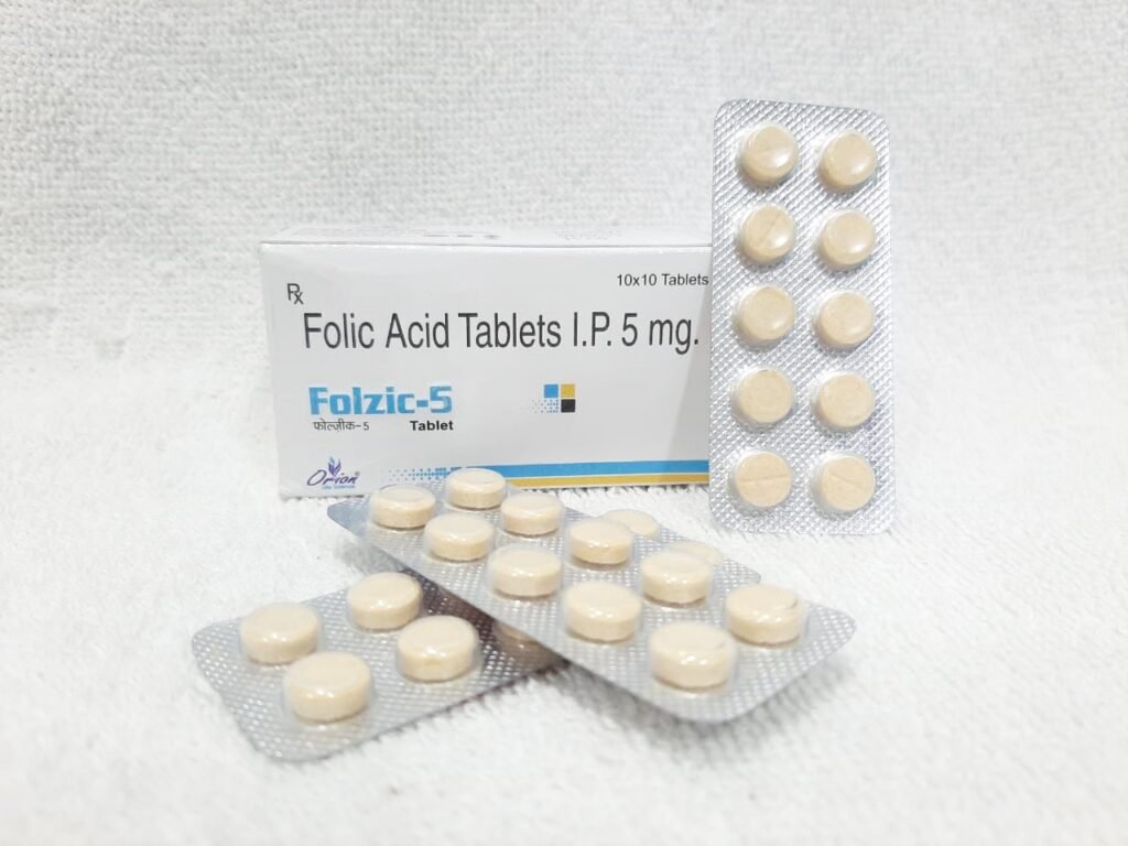 (Folzic-5 tab)Folic Acid Tablets i.p.5mg. | Orion Life Science