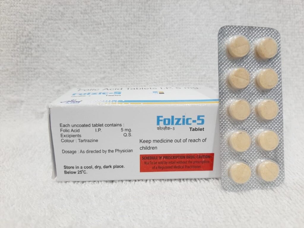 (Folzic-5 tab)Folic Acid Tablets i.p.5mg. | Orion Life Science